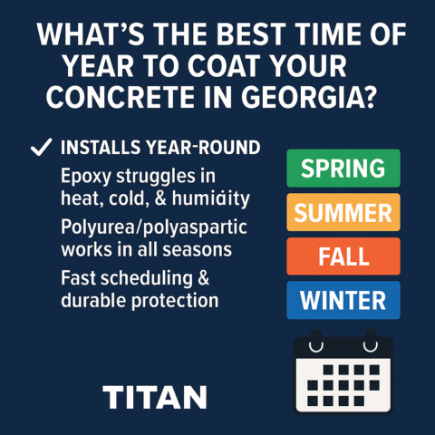 Best Time of Year to Coat Concrete in Georgia | Titan Concrete Coatings